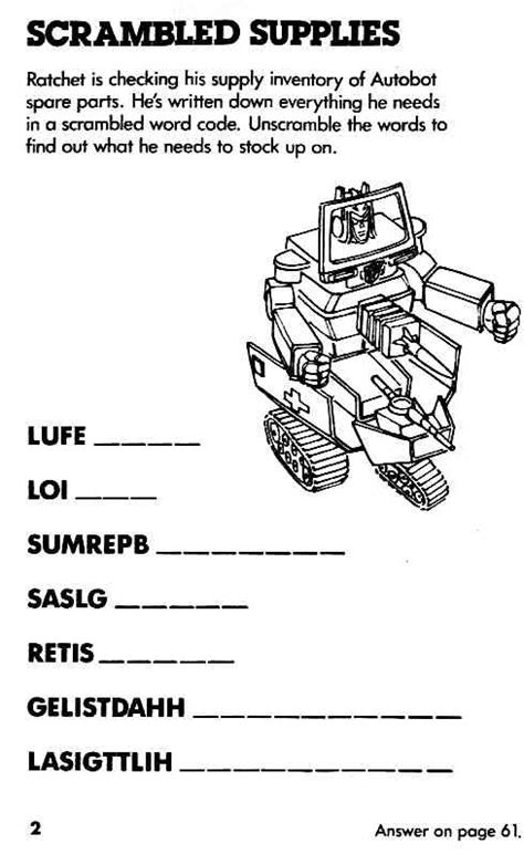 Transformers Super Activity And Coloring Book Pdf Digital Etsy