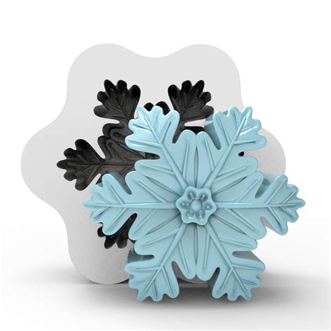 Forma De Silicone Floco De Neve Vela Ib 1760 Molde De Silicone Para