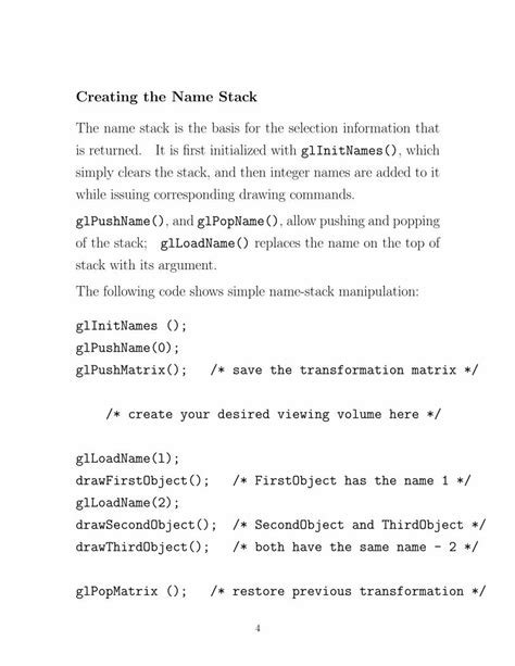 Pdf Interaction With Opengl — Selection And Picking · Interaction