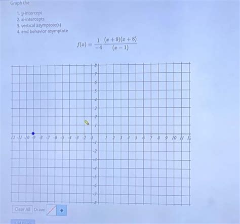 Solved Graph The 1 Y Intercept 22 Intercepts 3 Vertical