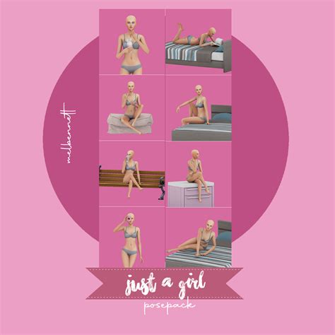 Mel Bennett Sims Just A Girl Posepack Sims Sims Patreon