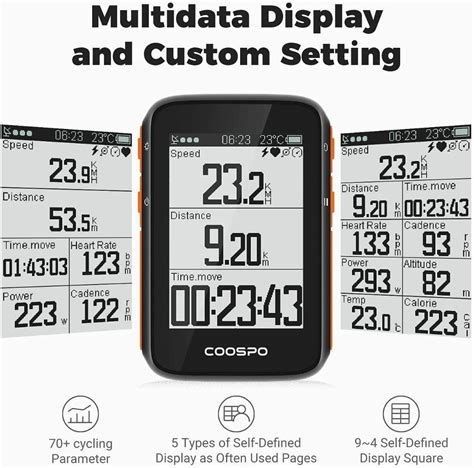 COOSPO Bike Computer BC200,Cycle Computers Wireless GPS with Auto ...