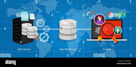Data Business Intelligence Warehouse Database Stock Vector Image Art