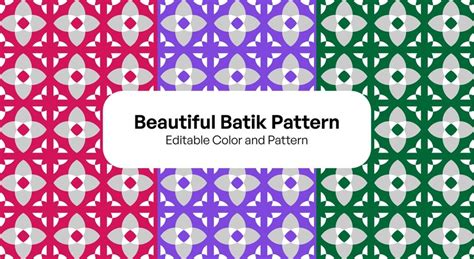 Premium Vector Editable Seamless Modern Base Batik With Various Color And Pattern Vector For
