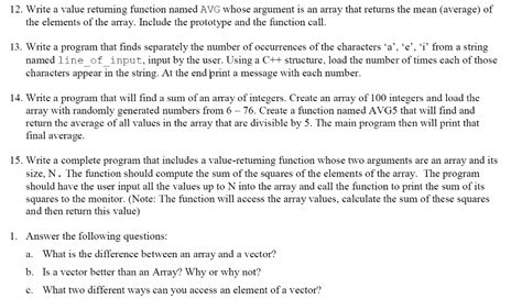 Solved 12 Write A Value Returning Function Named Avg Whose