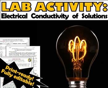 Lab Activity Electrical Conductivity Of Solutions By MsRazz ChemClass