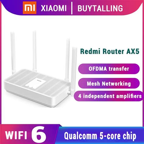 Xiaomi Redmi Router Ax5 Wifi 6 Mesh Gigabit 24g5 Grandado