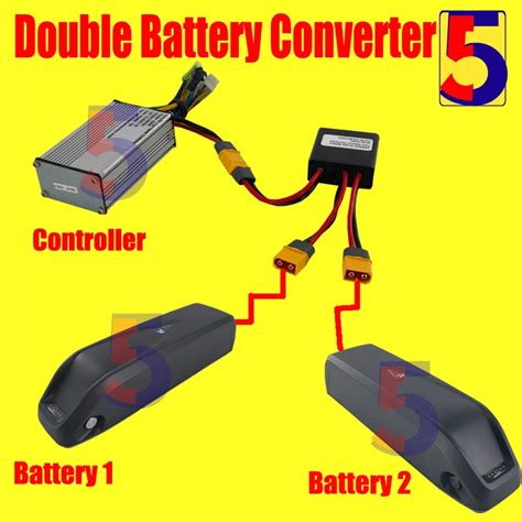 Ebike Dual Battery Discharge Converter Connection Adapter Switcher V