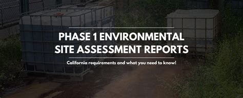 Phase 1 Environmental Site Assessment Esa Reports In California