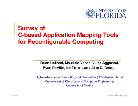 Pdf Survey Of C Based Application Mapping Tools For Ufdcimages
