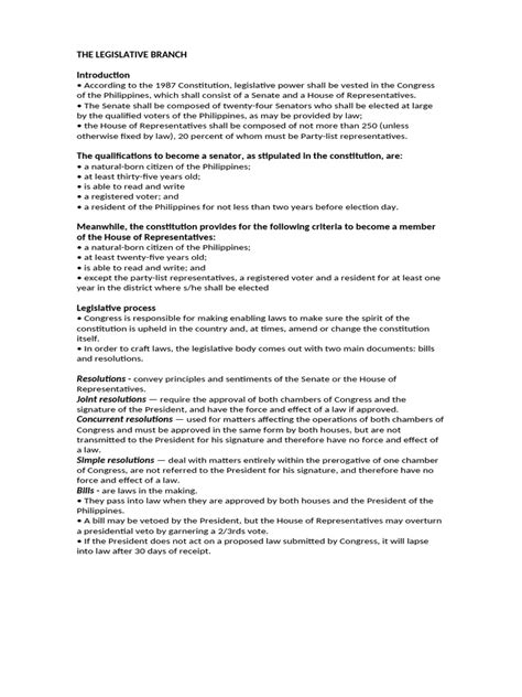 Pos 64 Lesson 14 Pdf United States Senate United States Congress