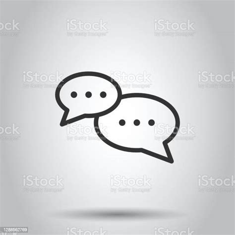 以平坦樣式說出聊天標誌圖示白色隔離背景上的語音氣泡向量插圖團隊討論按鈕業務概念向量圖形及更多brand Name Online