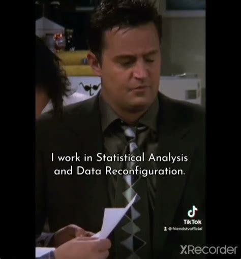 Do you know what a statistical Analysis and Data Reconfiguration person is? #friends #shorts ...
