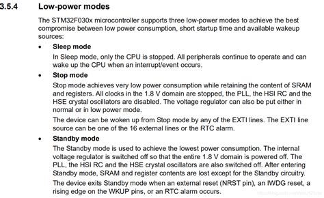 Stm32f030f4p6低功耗模式stm32f030f4p6中文资料 Csdn博客