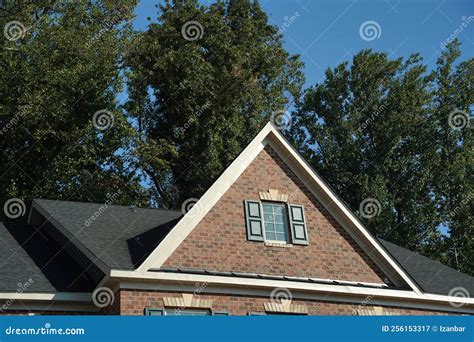 Dutch Roof In Usa House Upper Middle Class New Building Stock Image