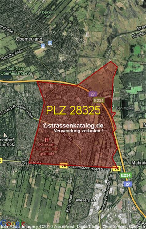 Postleitzahlgebiet 28325 - PLZ