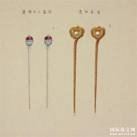 古代首饰铅笔画 古代首饰简笔画 古风首饰铅笔画 大山谷图库