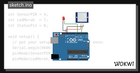 Sensor Gerak Pir Wokwi Esp32 Stm32 Arduino Simulator