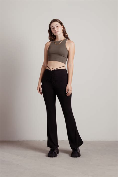 Green Crop Top Ribbed Crop Top Back Lace Up Crop Top Mint Crop Top