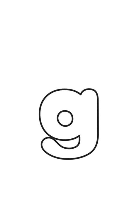 Free Lowercase Bubble Letter G Printable