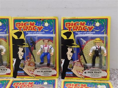 Lot Of 6 Dick Tracy Figures Puffy Stickers Pee Wee Herman New Old Stock