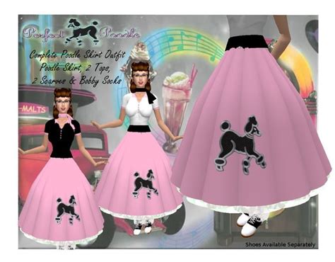 Second Life Marketplace Pink Poodle Skirt Set By Perfect Poodle