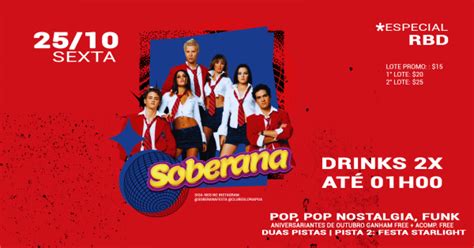 Soberana Pop Pop Nostalgia Funk Especial Rbd Em Porto Alegre