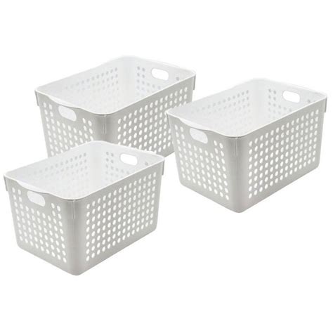 3x boxsweden mode basket 32cm home cleaning storage room organiser