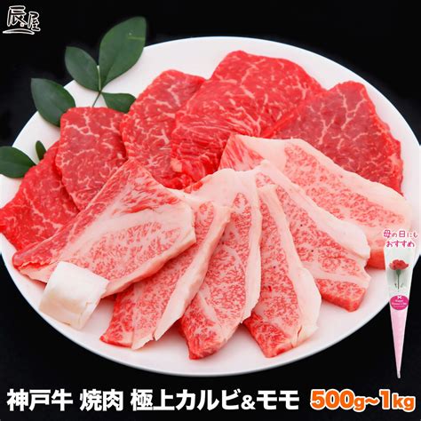 【楽天市場】【母の日 まだ 間に合う】神戸牛 焼肉 セット 極上 カルビ ＆ モモ（冷蔵）ギフト プレゼント 内祝い お返し お祝い 誕生日