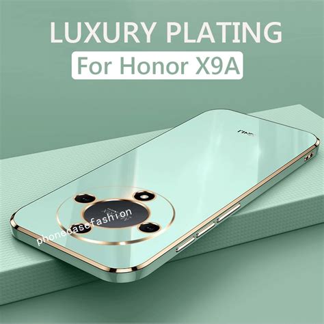 Plating Casing For Honor X9A X8A X7A 5G 2023 Straight Edges Soft Silicone Phone Case Shockproof