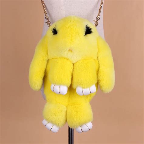 New Bunny Cute Cartoon Rabbit Fur Bag Handbag Shoulder Bag Plush Grass