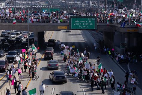 Thousands Rally In La Shut Down 101 To Protest Trump Deportations