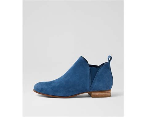 Foe Light Navy Suede Ankle Boots By Django And Juliette Shop Online At