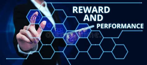 Writing Displaying Text Reward And Performance Business Showcase Given In Recognition Of