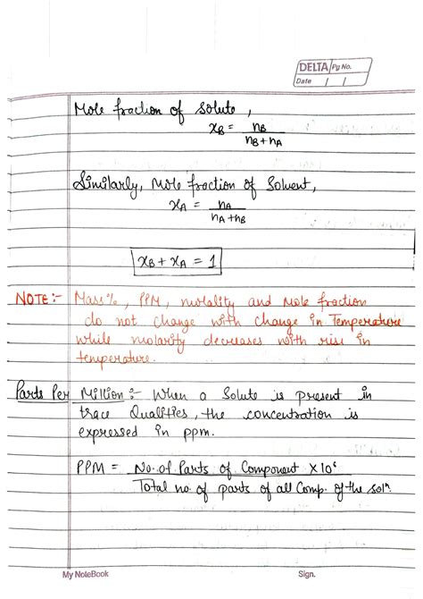 Solution Solutions Class Th Chemistry Notes Studypool