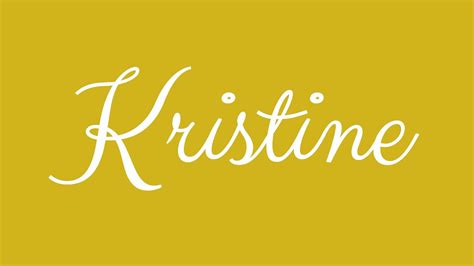Learn How To Sign The Name Kristine Stylishly In Cursive Writing Youtube