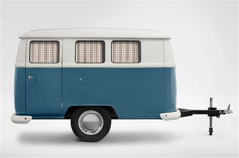 Vw Inspired 10 Ft Towable Camper Pop Up Roof Increases Standing