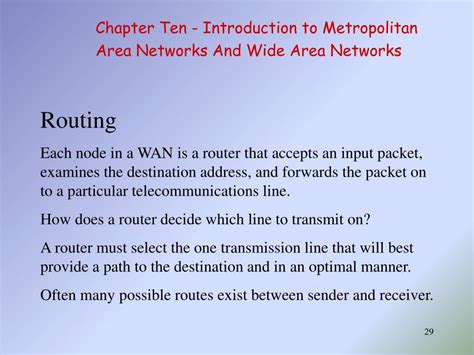 Ppt Chapter 10 Introduction To Metropolitan Area Networks And Wide Area Networks Powerpoint