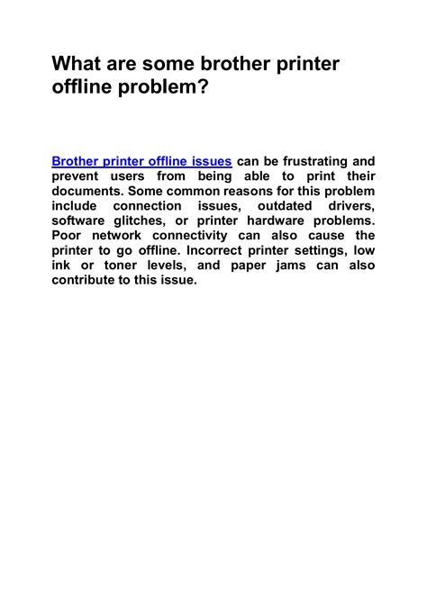 What Are Some Brother Printer Offline Problem 1 Angken07274 Page 1 1 Flip Pdf Online