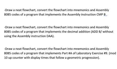 Draw A Neat Flowchart Convert The Flowchart Into