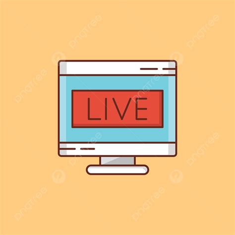 Live Stream Button Lcd Vector Stream Button Lcd Png And Vector With