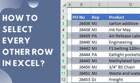 How To Select Every Other Row In Excel Earn And Excel