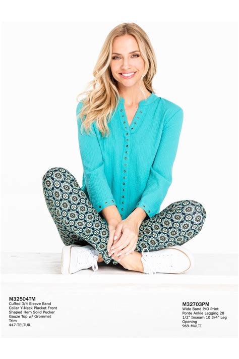 Slim Sation Wide Band Pull On Ankle Legging M32703pm Whimsy Boutique