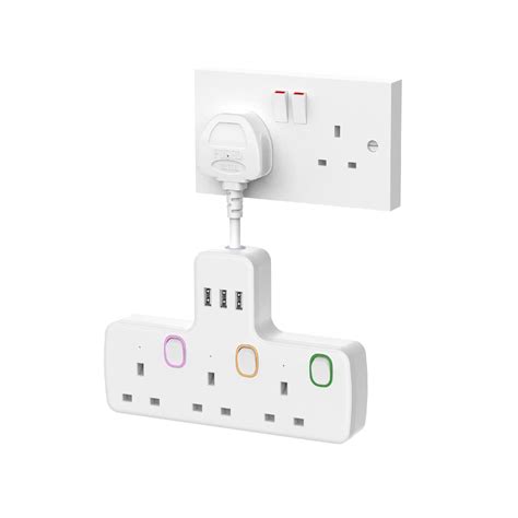 Multi Plug Extension 3 Way 3 Usb With Flexible Plug Desertcart Australia