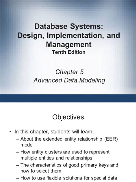 chapter 5 database systems design implementation and management tenth