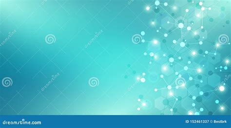 Abstract Molecules On Green Background Molecular Structures Or Dna Strand Neural Network