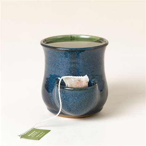 Uncommon Goods Tea Bag Pocket Mug Stoneware Mug Tea Bag Holder 4