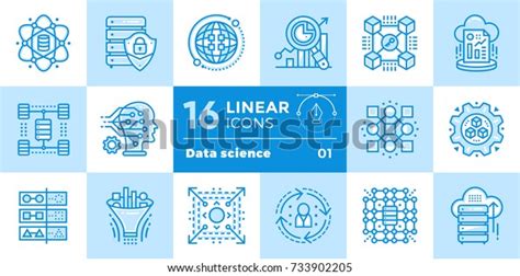 imágenes de Data science linear icons Imágenes fotos y vectores de stock Shutterstock