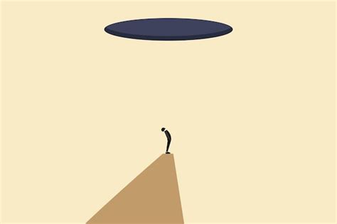 Premium Vector Businessman Looking Up Hole Finding A Way To Get Out