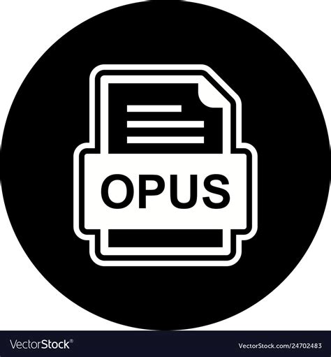 Opus File Document Icon Royalty Free Vector Image